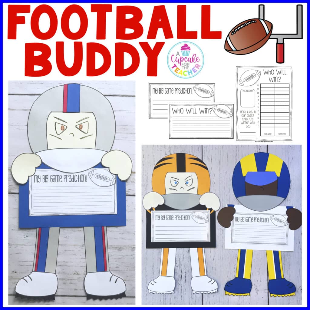 Football Craft and Writing Activity - A Cupcake for a Teacher