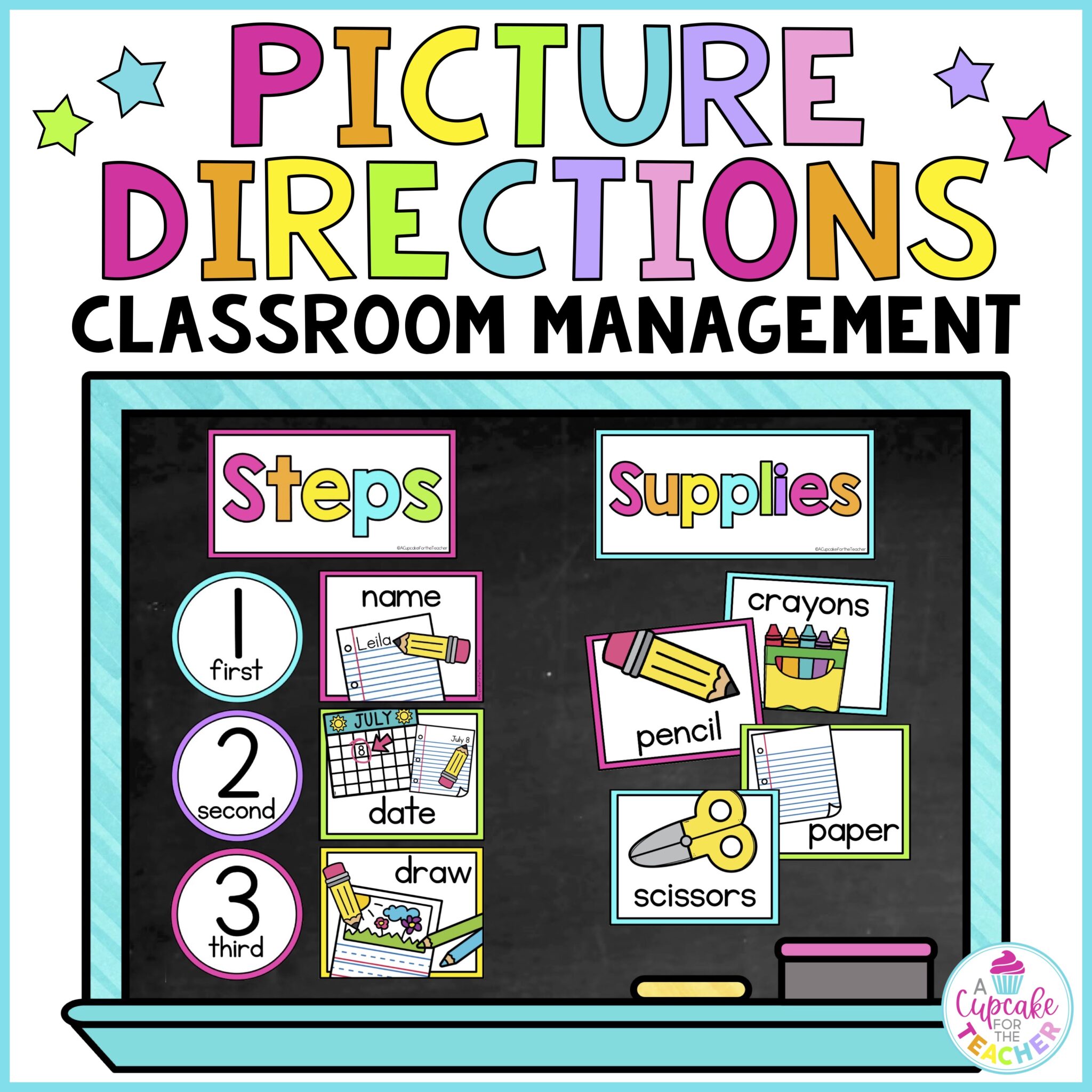 Picture Direction Cards for Classroom Management