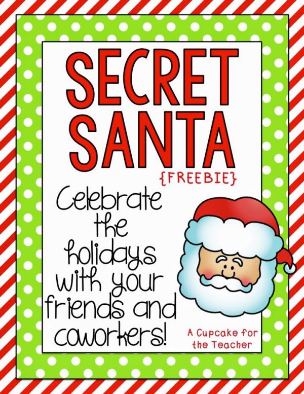 Secret Santa {FREEBIE} - A Cupcake for a Teacher
